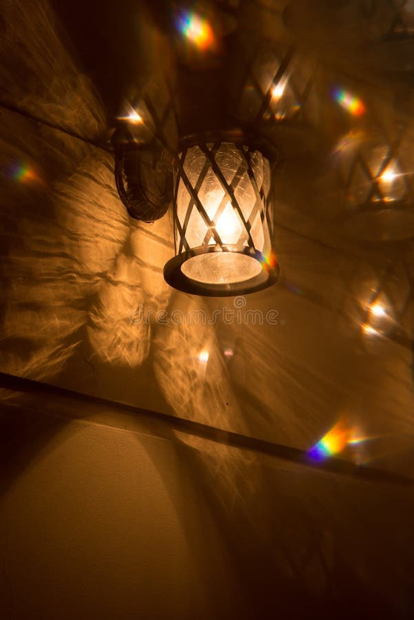 Old Style Street Light, Vintage. Night Stock Image - Image of retro ...
