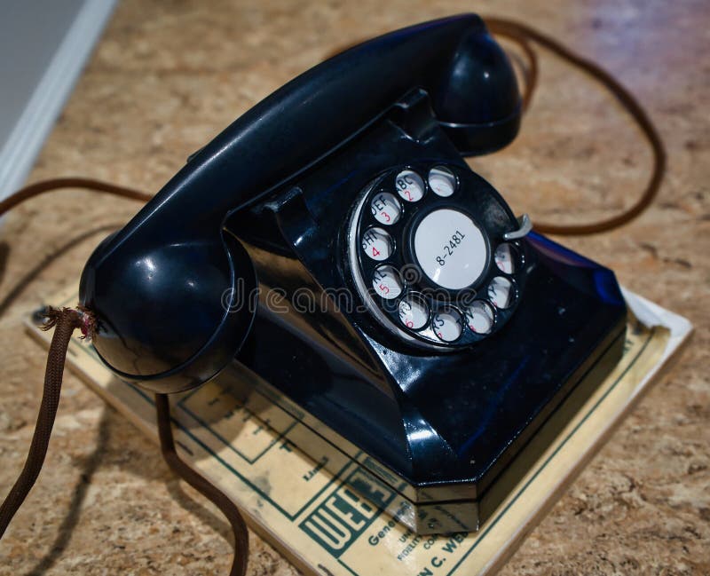 Old Style Telephone Setting on Phonebook 1960 S Editorial Stock Photo ...