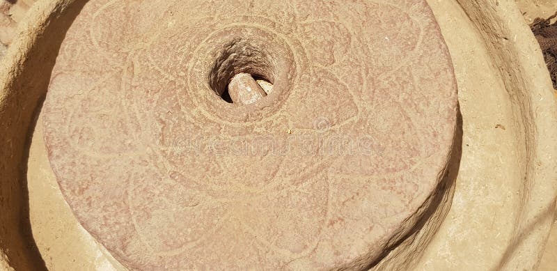 Old Style Traditional Grinding Stone Stock Image - Image of traditional ...