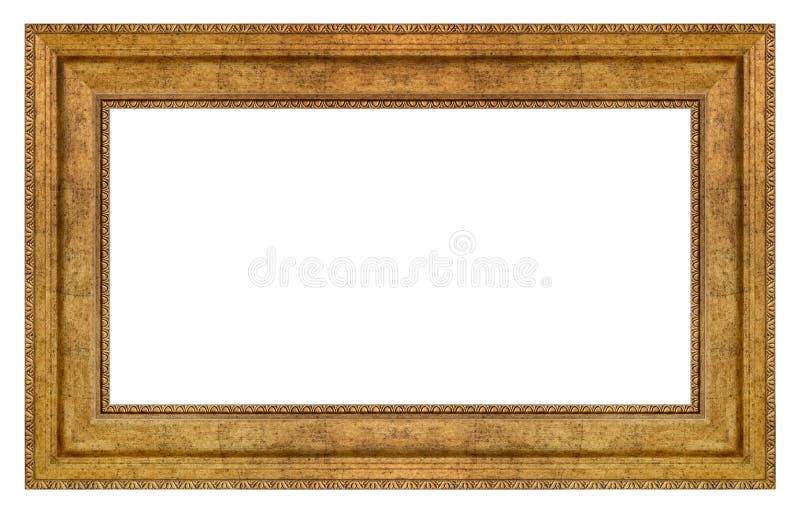 Old Style Vintage Golden Frame Stock Photo - Image of fashioned, ornate ...