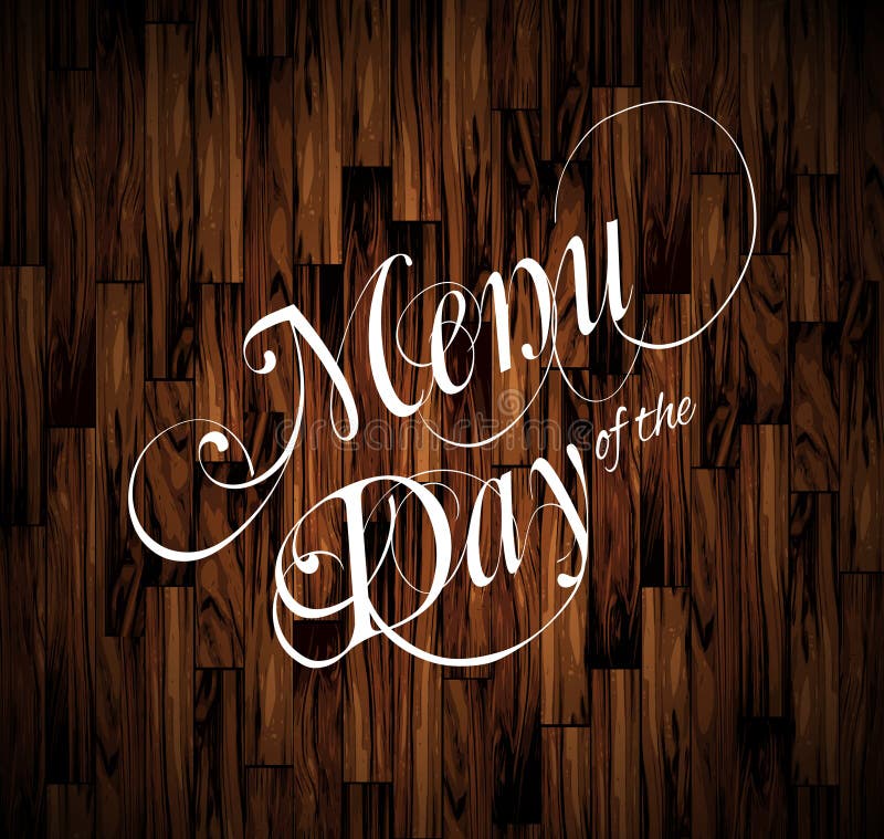 Old Style Vintage Menu of the Day Background Stock Illustration ...