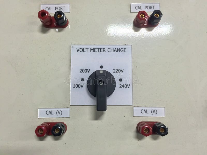 Old Style Voltmeter Gauge. Voltage Meter of Test Room for Measurement ...