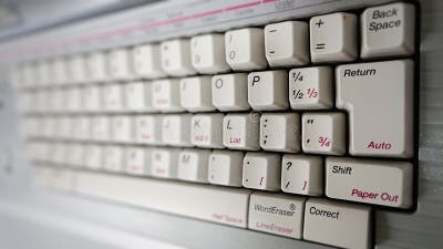 Old Style White Computer Keyboard Editorial Stock Image - Image of ...
