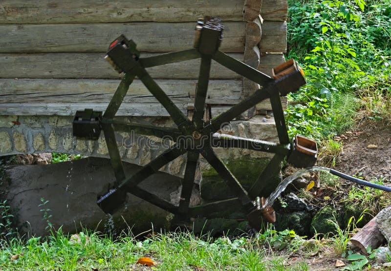 Old Style Wooden Water Mill in Etno Park Stock Photo - Image of farming ...