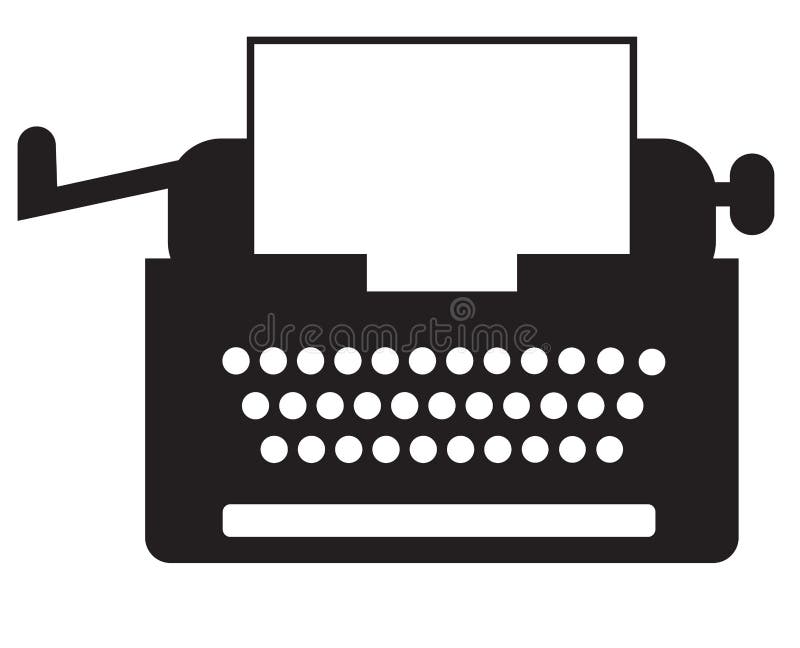 Old Styled Vintage Typewriter Icon. Retro Typewriter Sign. Flat Style ...