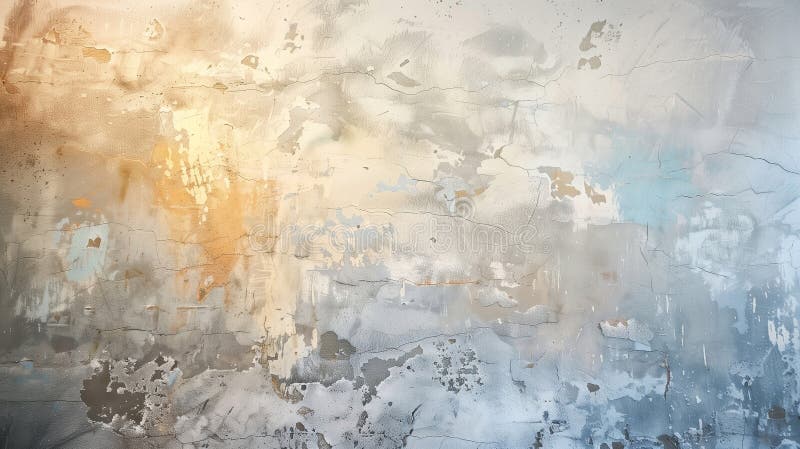 Old Stylish Plaster Wall with Peeling Colored Putty, Abstract Colored ...