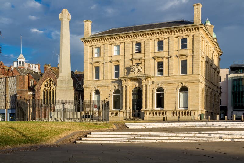 Old Stylish Three-storey Building Stock Photo - Image of horizontal ...