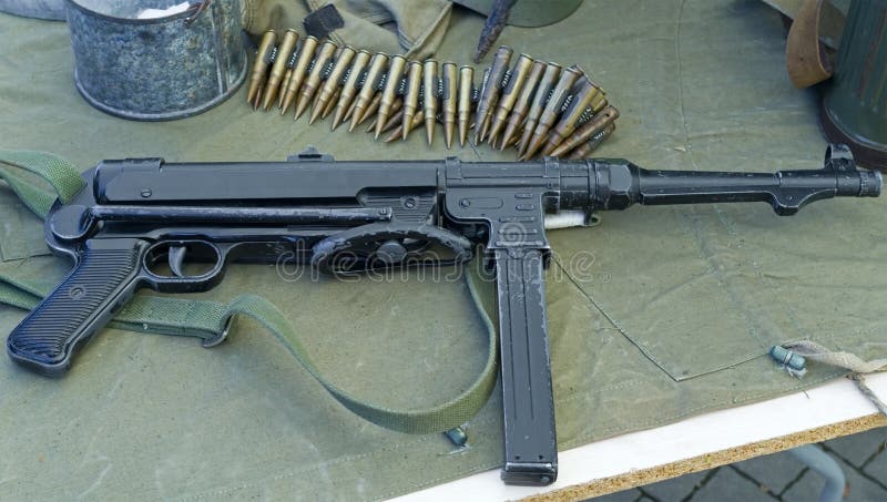 The old submachine gun stock image. Image of machine - 146731955