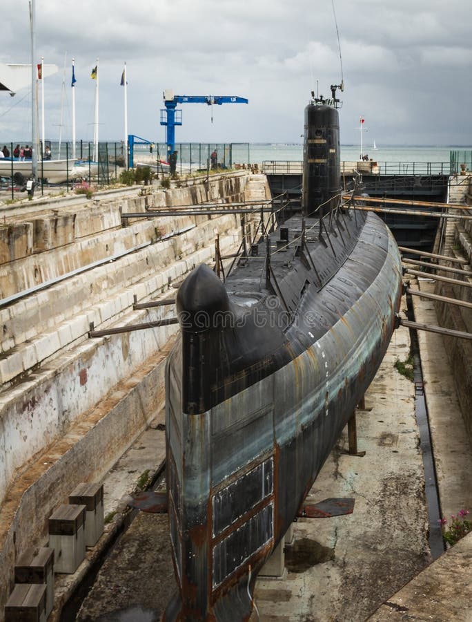 Old submarine surfaced stock photo. Image of boat, force - 73929968