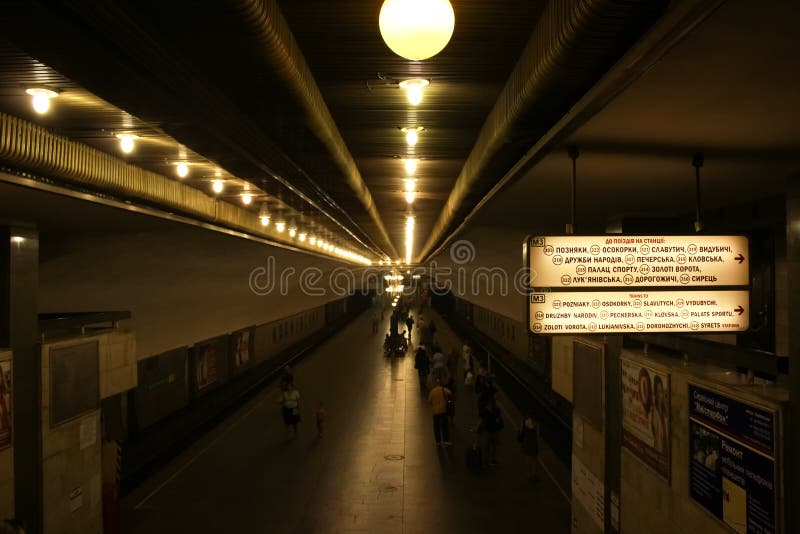 Old Subway Lights and Signage Editorial Photography - Image of noise ...