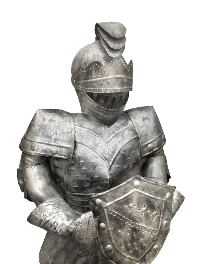 Old Suit of Armor Isolated. Stock Photo - Image of midevil, shield ...