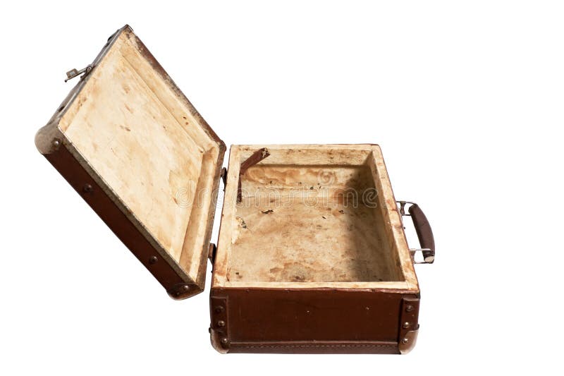 Very Old Suitcase Full of Books Stock Image - Image of dusty, page ...