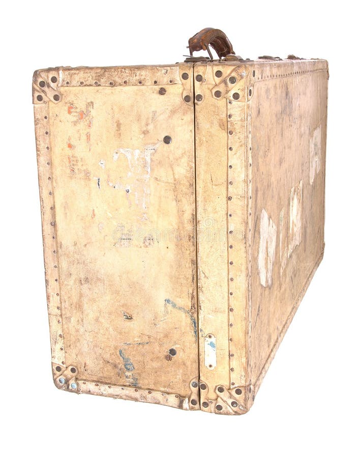 Old suitcase stock image. Image of white, worn, isolated - 8456375