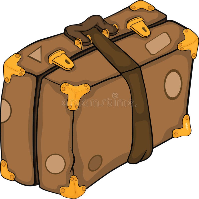 Old suitcase.Cartoon stock vector. Illustration of retro - 23045897