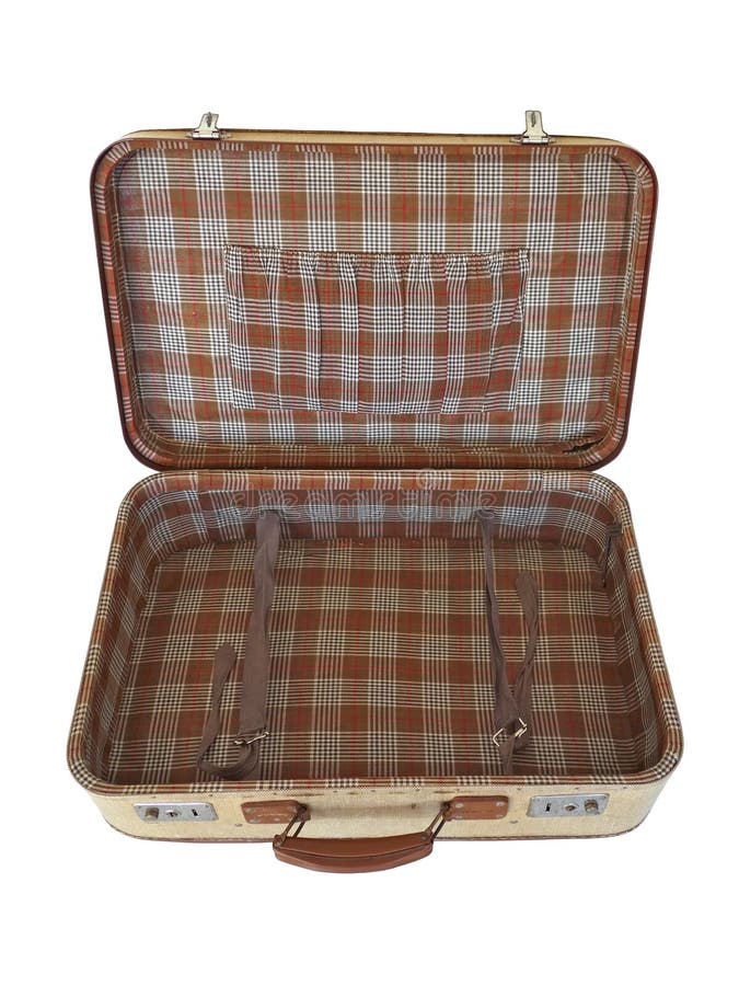Old Suitcase - Isolated - Inside Stock Image - Image of decorative ...