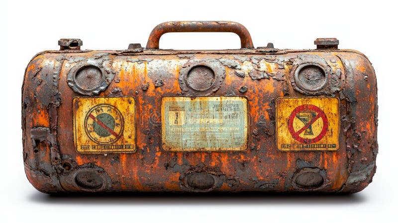 Old Suitcase with Rust and Wear Showcasing Vintage Travel and Storage ...