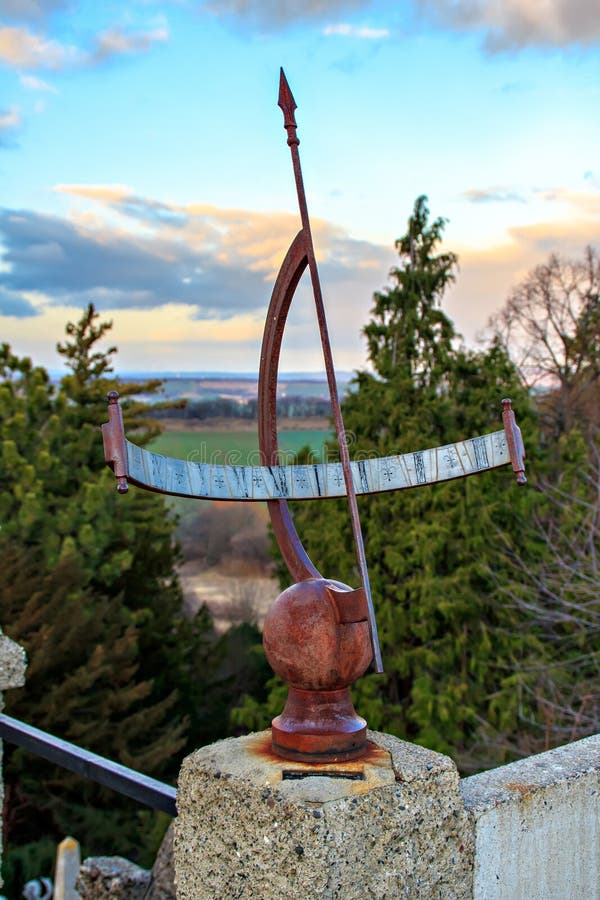 Old sun-dial in the park stock image. Image of oldfashioned - 33563661