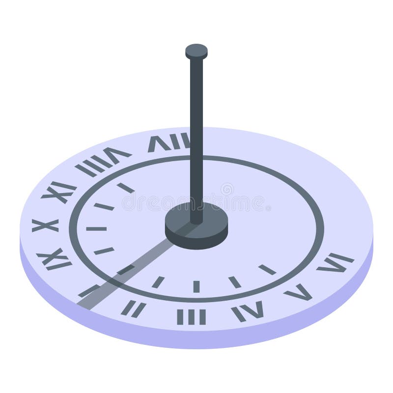 Sundial Icon, Cartoon Style Stock Illustration - Illustration of brass ...