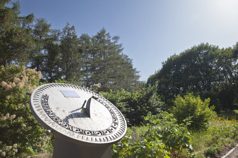 Old Sundial Solar Clock Outdoors Stock Image - Image of power, measure ...