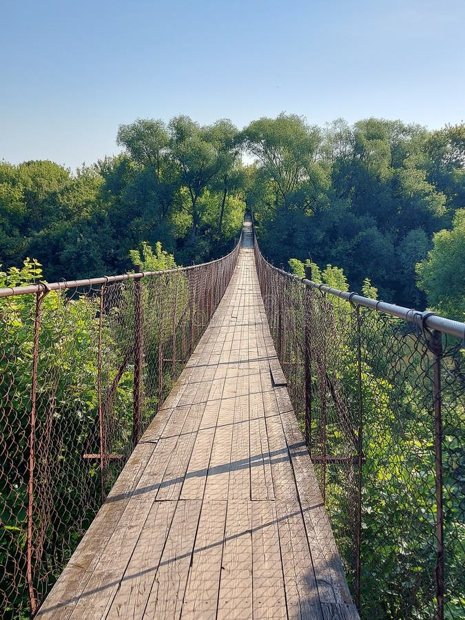 Old Suspension Bridge Over Don Stock Photos - Free & Royalty-Free Stock ...