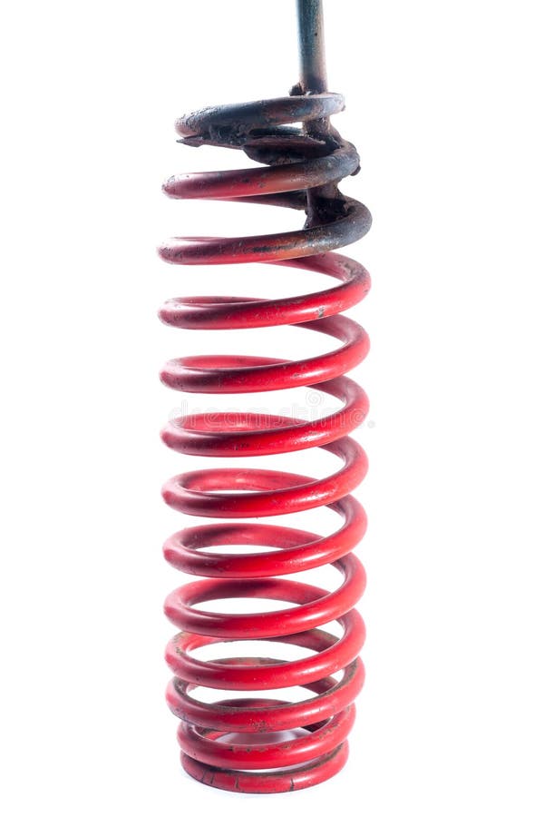 Old Suspension Spring Isolated on White Stock Photo - Image of curve ...