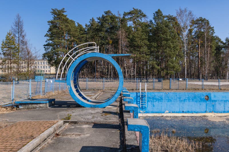 Old Swimming Pool in Nowa Deba in Poland Stock Image - Image of city ...