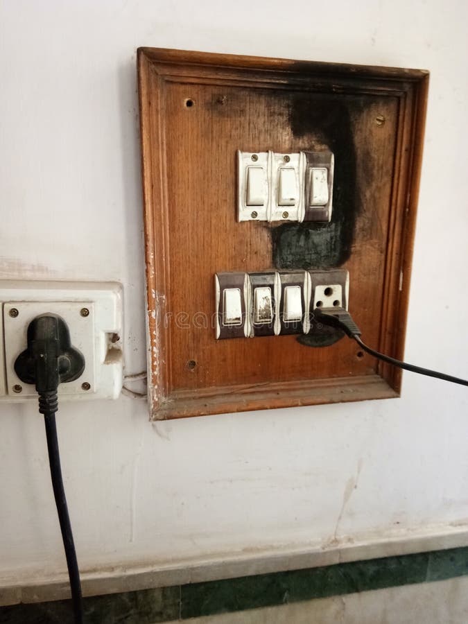 Old switch board india stock photo. Image of switch - 227337906