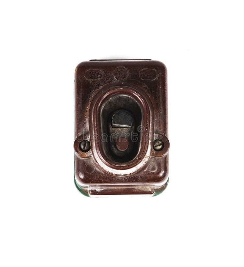 Old Switch Isolated on White Background Stock Photo - Image of closeup ...