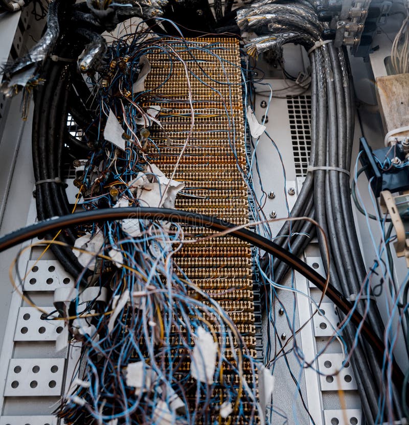 Old Switch Panel of a Very Old Manual Telephone Stock Image - Image of ...