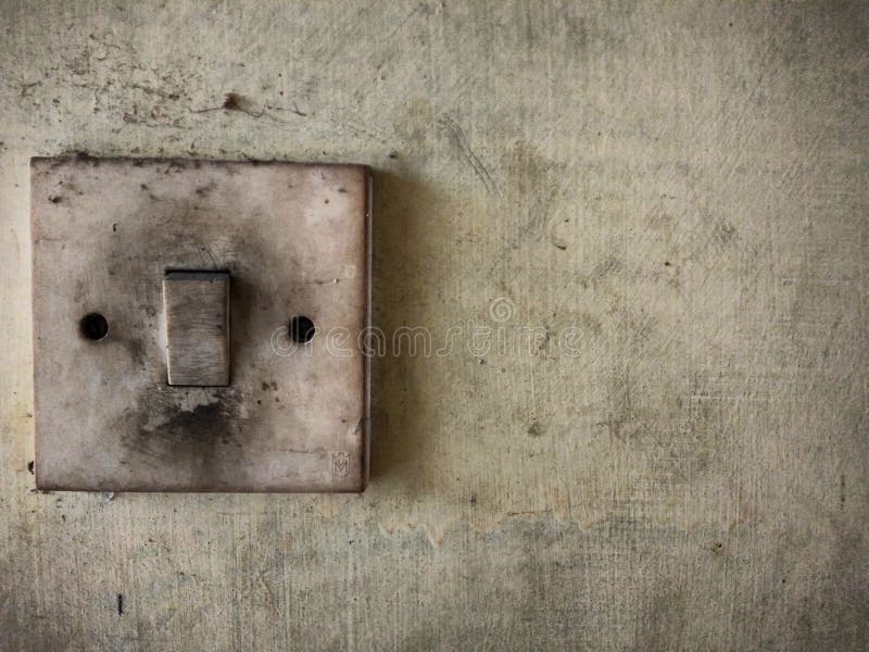 Old Switch in Shabby Wall stock photo. Image of electricity - 366153664