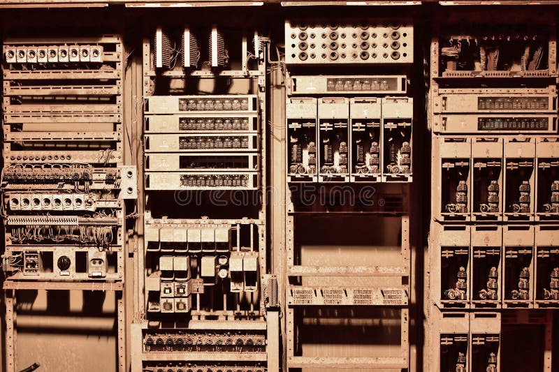 Old Switchboard Industrial Site Electric Control Background Stock Image ...
