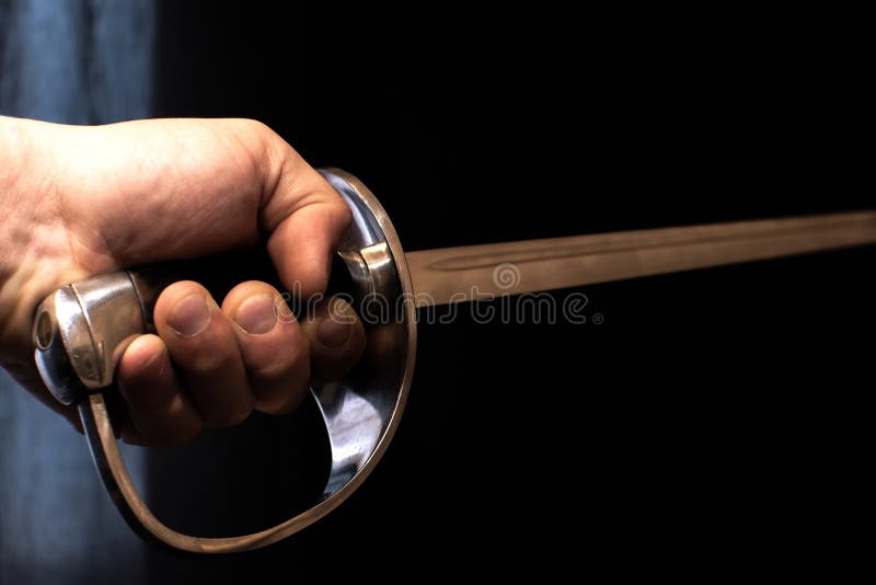 Dagger on black background stock image. Image of emblem - 104838437