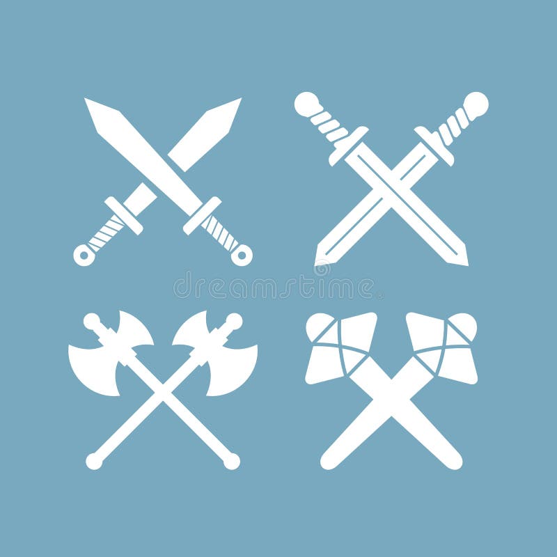 Old sword weapon icon stock vector. Illustration of heraldry - 151097105