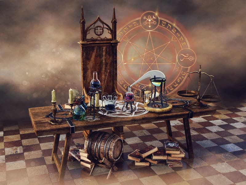 Alchemical Table Stock Illustrations – 309 Alchemical Table Stock ...