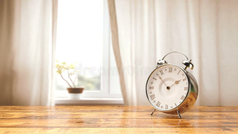 Old Table Clock Cenematic Photo Image with Blure Background Stock Photo ...