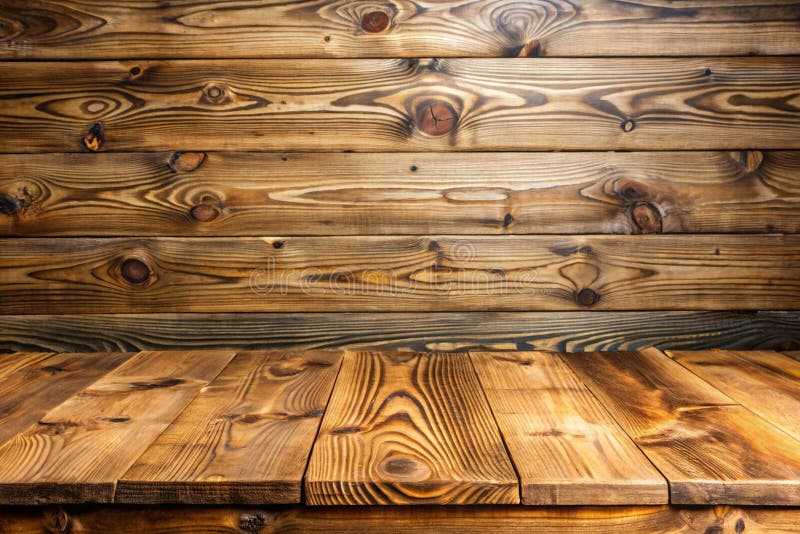 Old Table Surface with Wood Floor or Wall Boards Stock Illustration ...