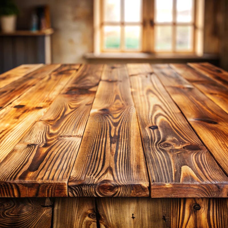 Old Table Surface with Wood Floor or Wall Boards Stock Illustration ...