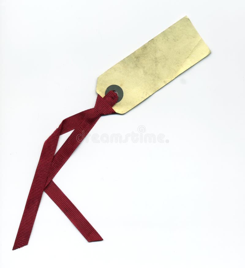 Old tag and ribbon stock image. Image of knot, blank, knotted - 8069985