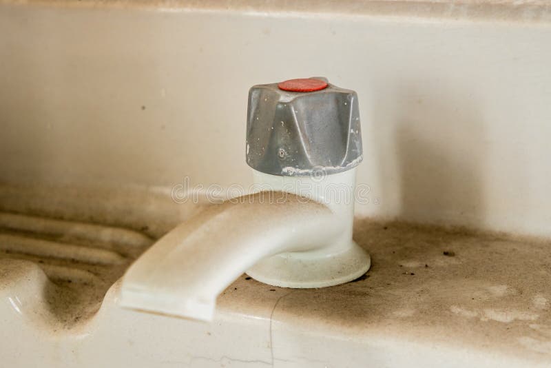 Old tap in the bathroom stock image. Image of renovate - 194641903