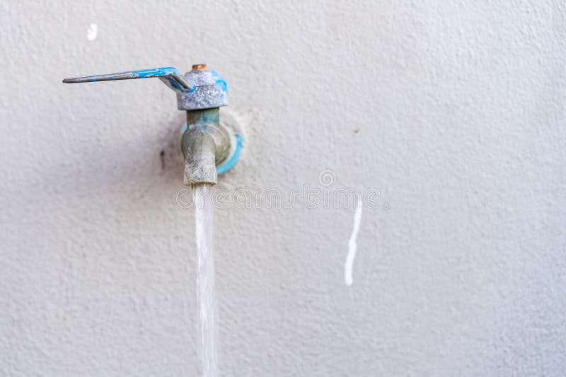 Old Tap that is Opening and Running Water , Water Saving Concepts Stock ...