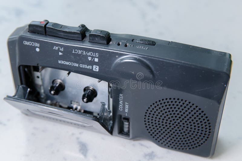 Old Tape Recorder Indoor Close-up Stock Image - Image of technology ...