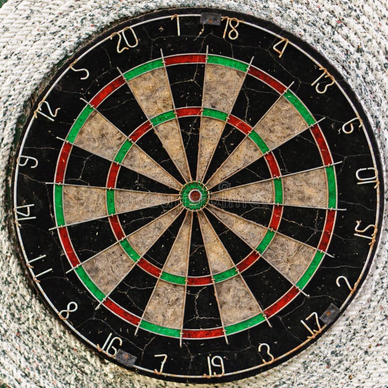 Dartboard on Old Wooden Wall. Stock Photo - Image of score, scoring ...
