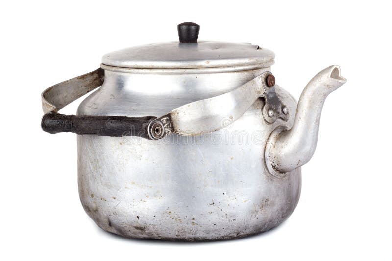 Old tea pot stock image. Image of silver, metallic, objects - 20341979