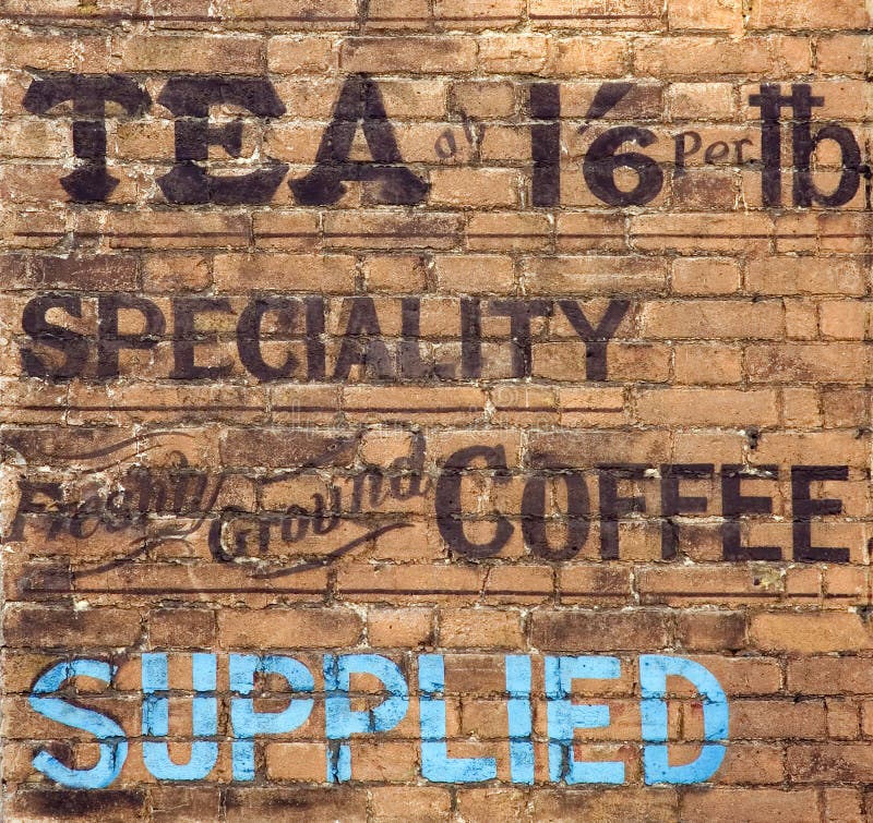 Old tea sign stock image. Image of nostalgic, retro, sign - 2994585