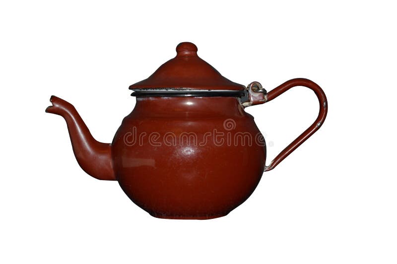 Old teapot stock image. Image of coffee, used, battered - 58958009
