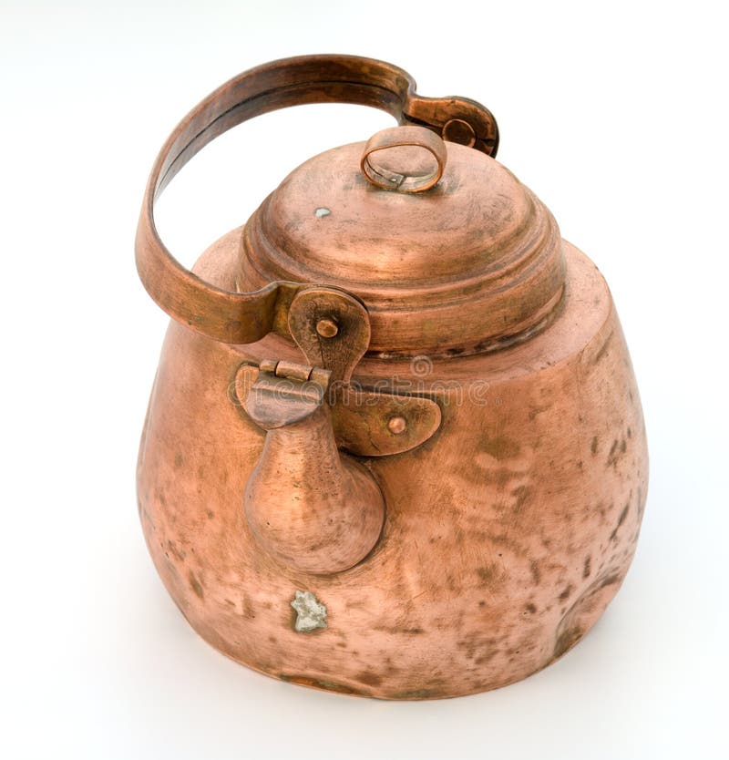 Old Teapot On A White Background. Stock Image - Image of ancient ...