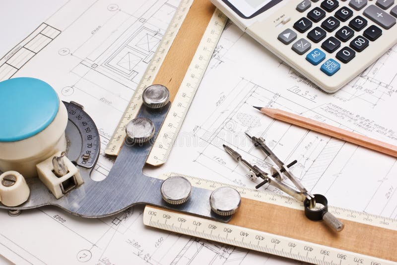 Old technical drawings stock image. Image of engineer - 13224857