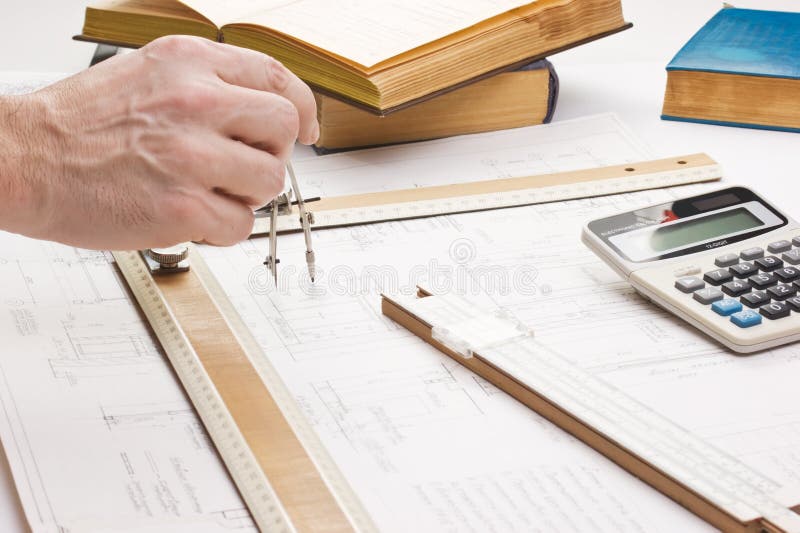 Old technical drawings stock image. Image of industry - 13371903