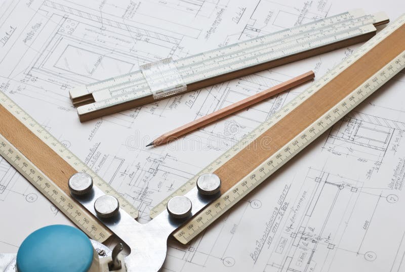 Old technical drawings stock photo. Image of graphic - 13398604