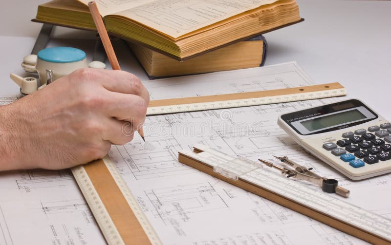 Old technical drawings stock photo. Image of engineer - 13448254
